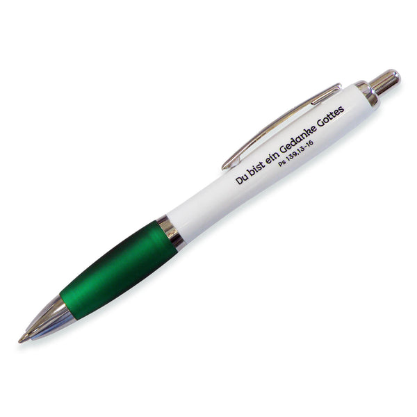 Du bist ein Gedanke Gottes - 3er Set Kugelschreiber Rom (grün)