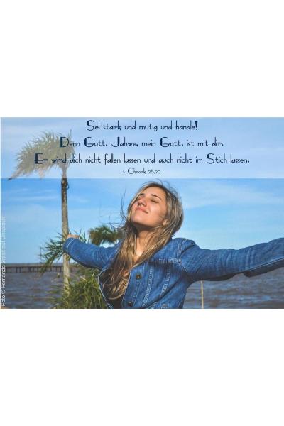 Sei stark und mutig und handle! (Postkarte)